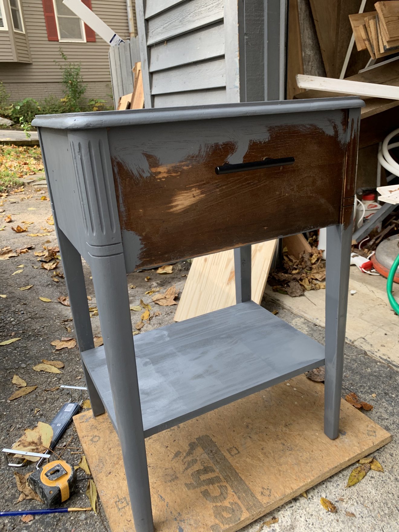 Vintage Sewing Machine to Bar Cart