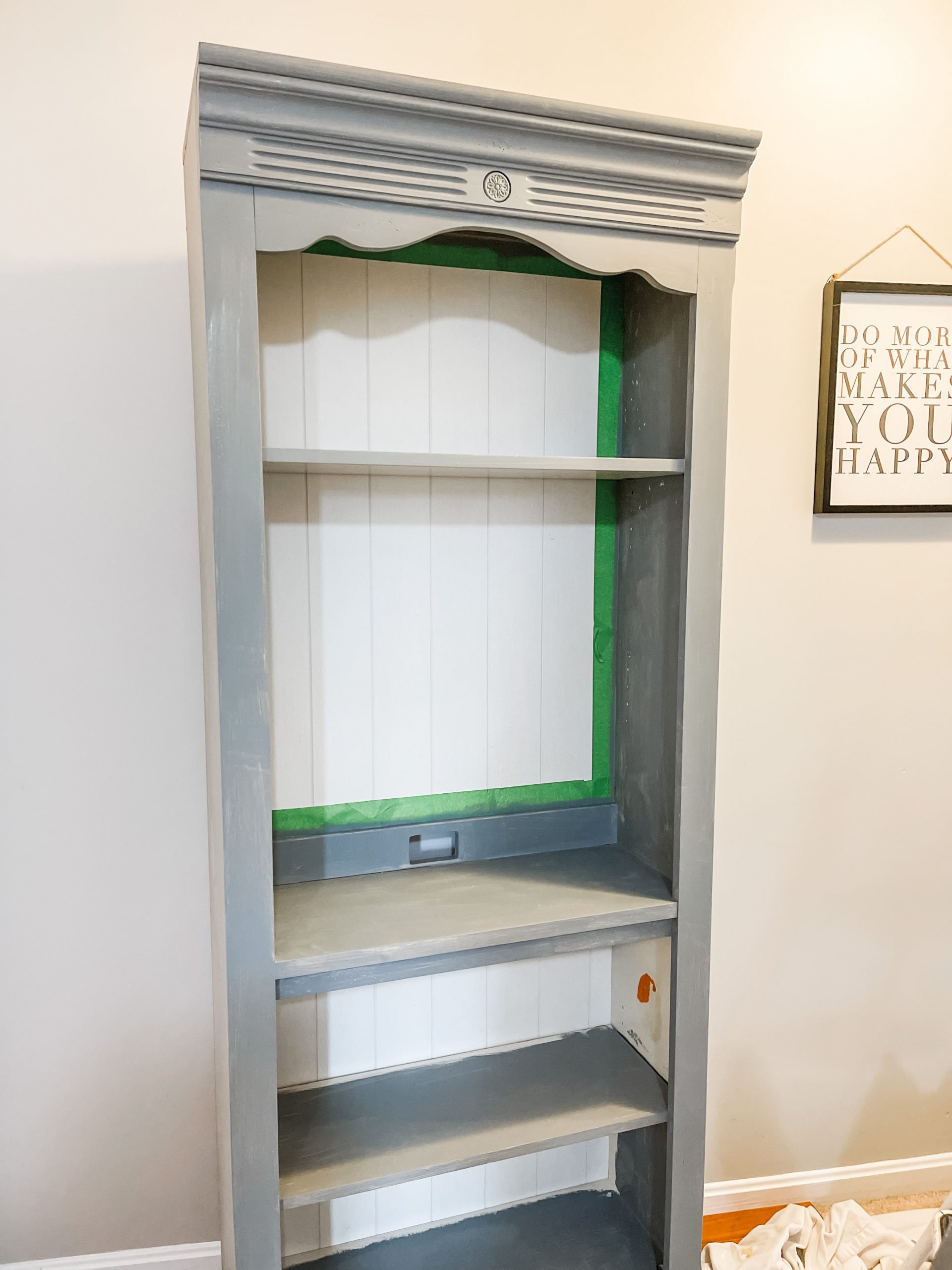 Thrifted Bookcase Makeover - Saved from Salvage