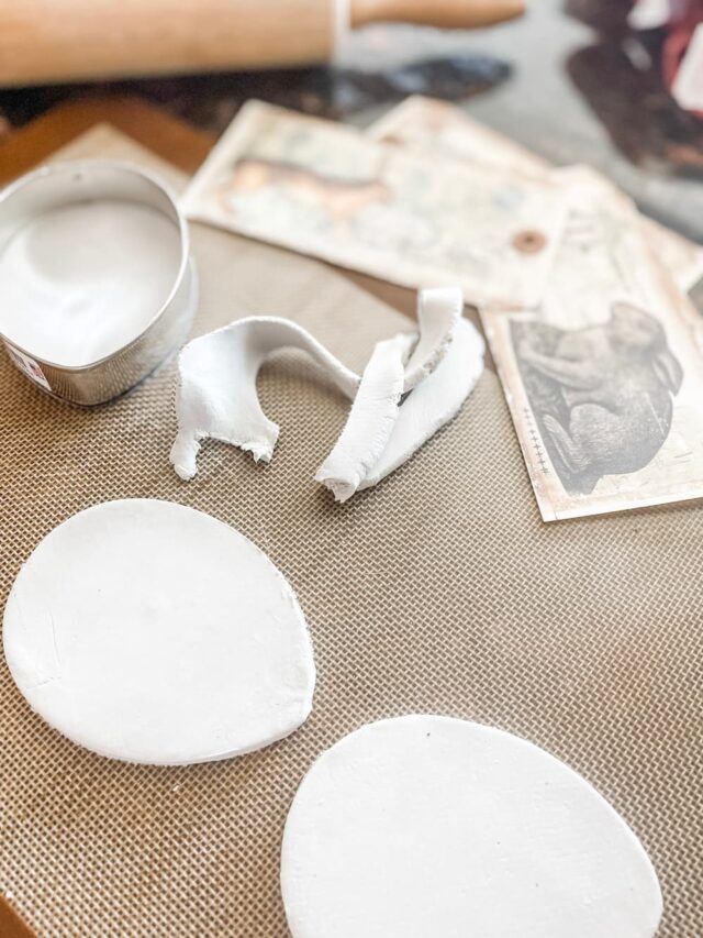 HOW TO MAKE STAMPED CLAY EGGS FOR EASTER - Saved from Salvage