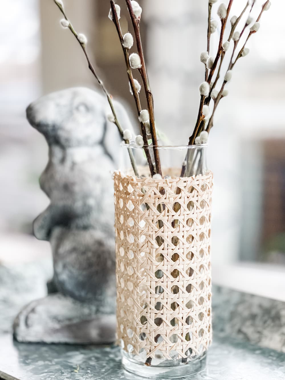 HOW TO UPDATE A THRIFTED VASE WITH CANE - Saved from Salvage