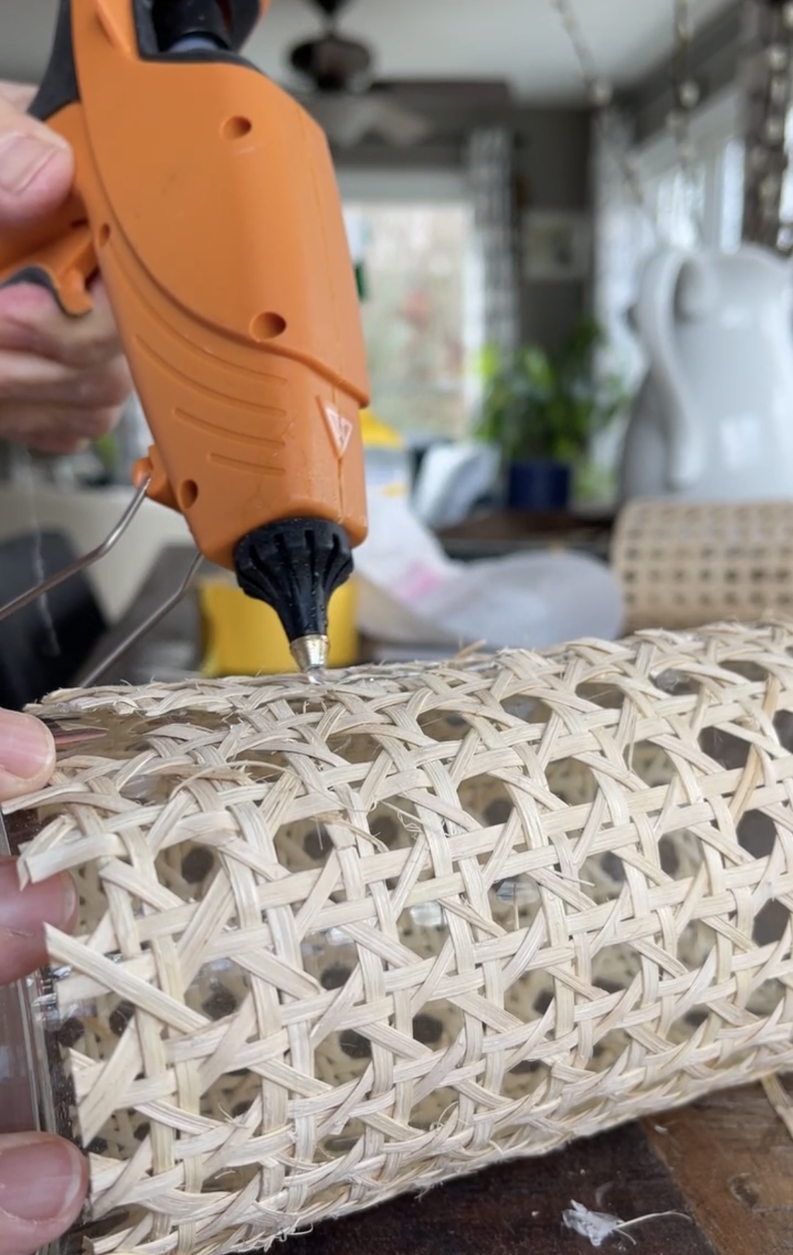 HOW TO UPDATE A THRIFTED VASE WITH CANE - Saved from Salvage